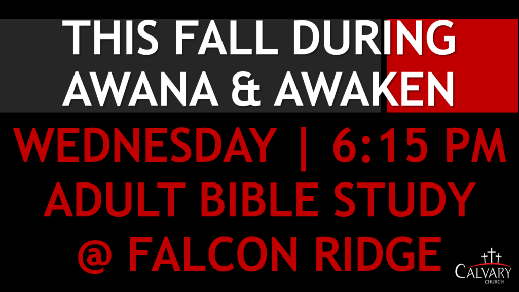 Adult Bible Study – Calvary Church